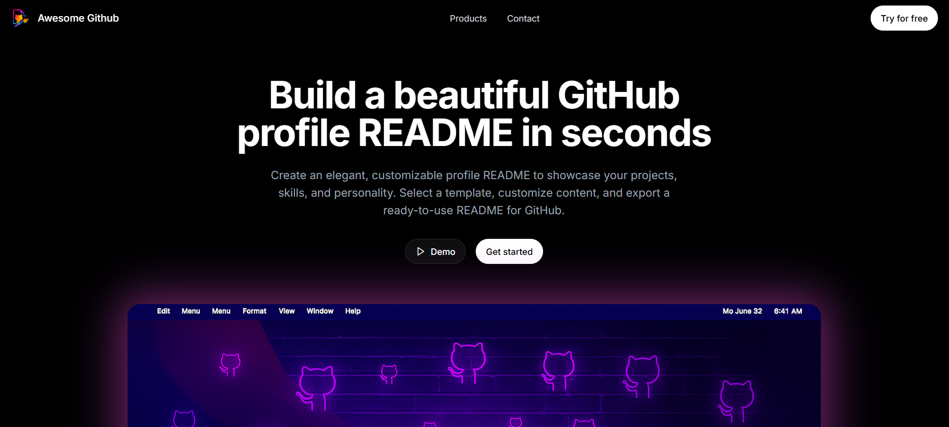 GitHub README Generator | Create Professional Developer Profiles Instantly